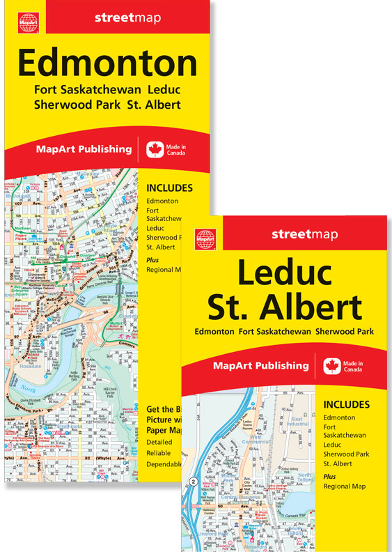Edmonton - Leduc - St. Albert Stadtplan MapArt