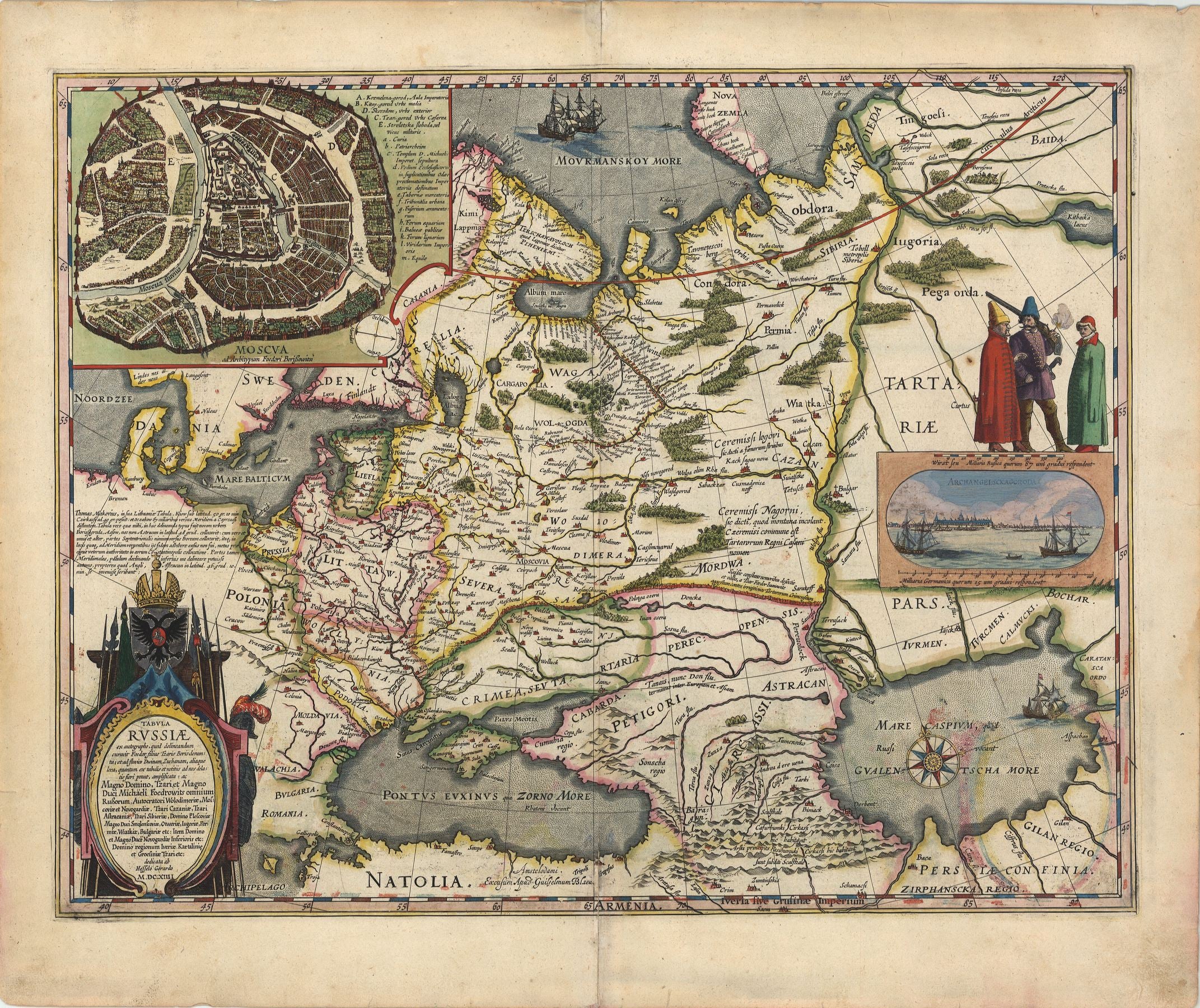 Tabula Russiae, 1635 Blaeu, Giuljelmus