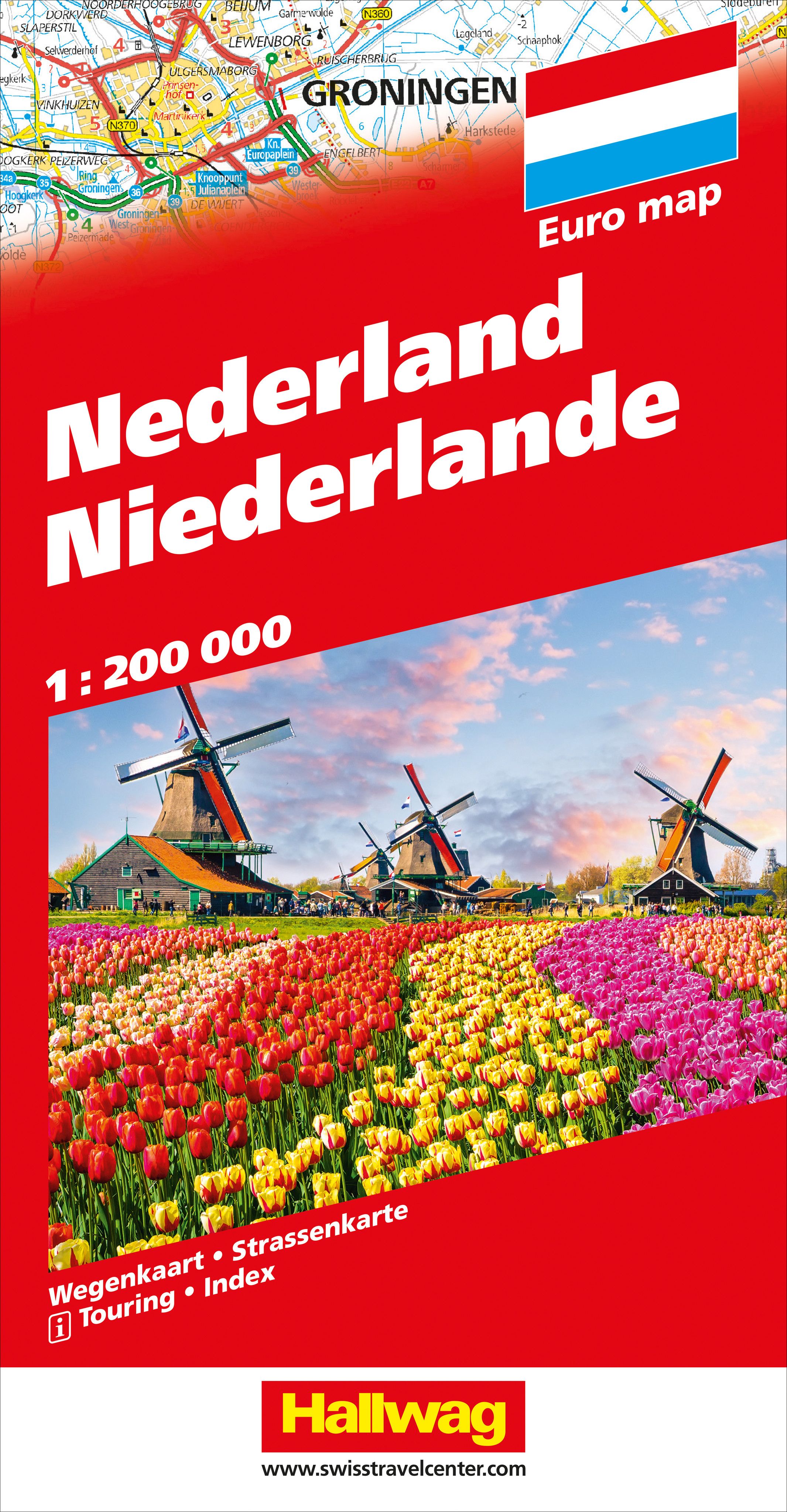 Niederlande Strassenkarte 1:200.000 - Hallwag Karten
